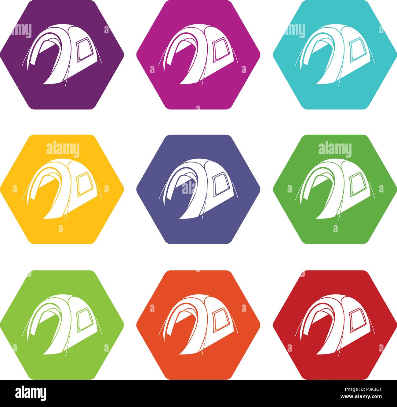 Modern tent icons set 9 vector Stock Vector Image & Art - Alamy