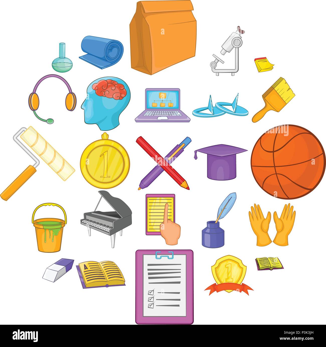 New knowledge icons set, cartoon style Stock Vector Image & Art - Alamy