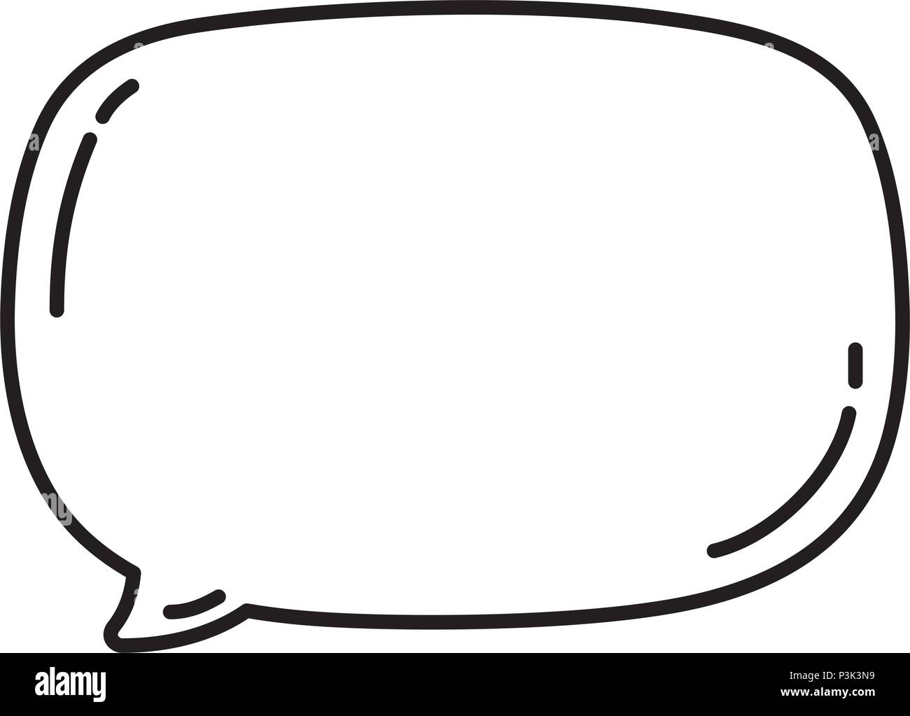 Line Chat Bubble Notes Text Message Stock Vector Image And Art Alamy