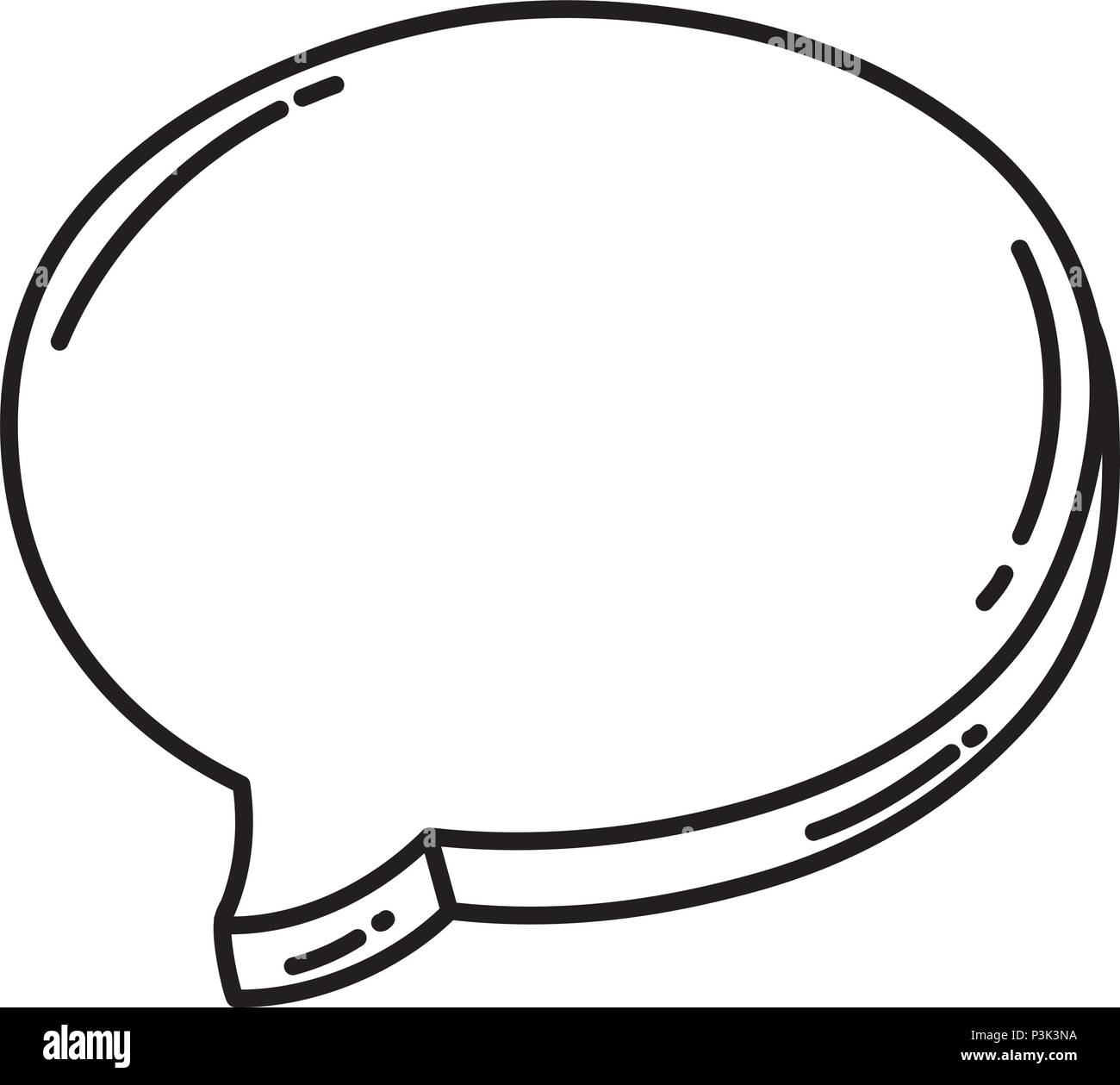 Line Chat Bubble Text Message Note Stock Vector Image And Art Alamy
