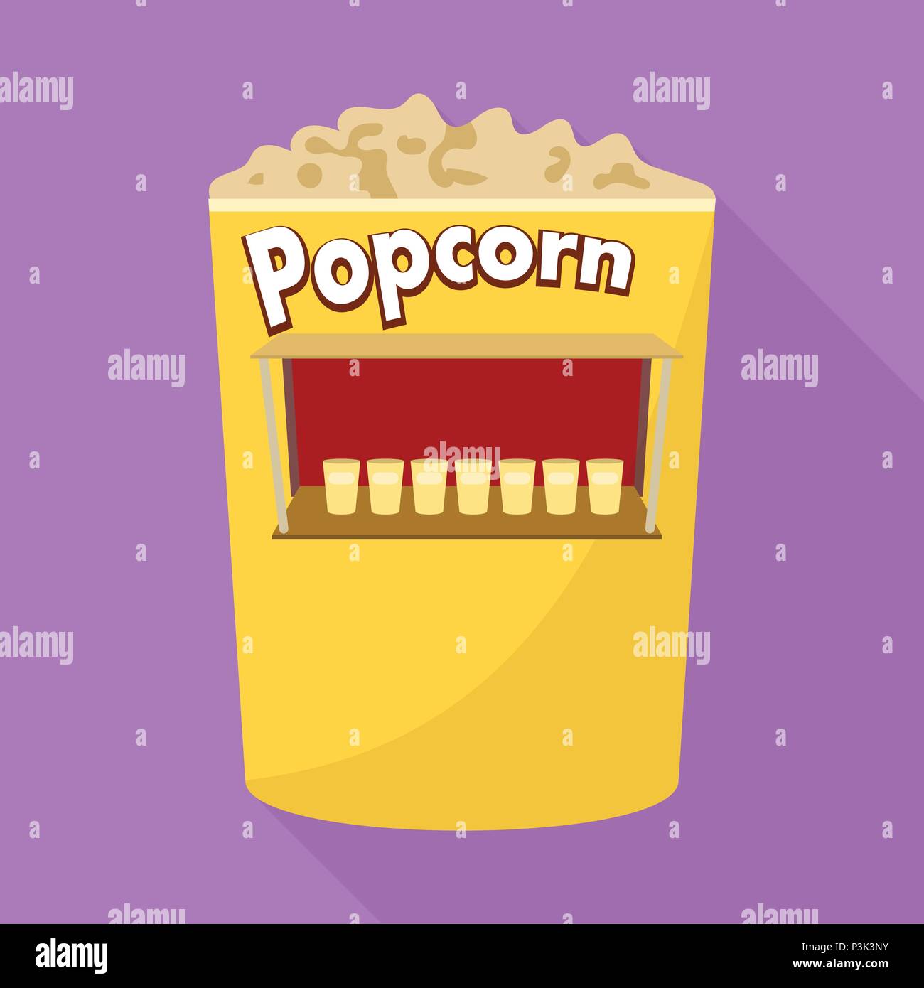 Cinema popcorn seller Stock Vector Images - Alamy