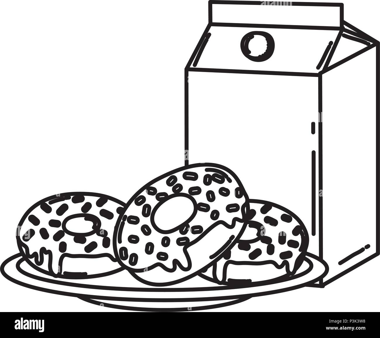 Box Of Donuts Clipart Black And White