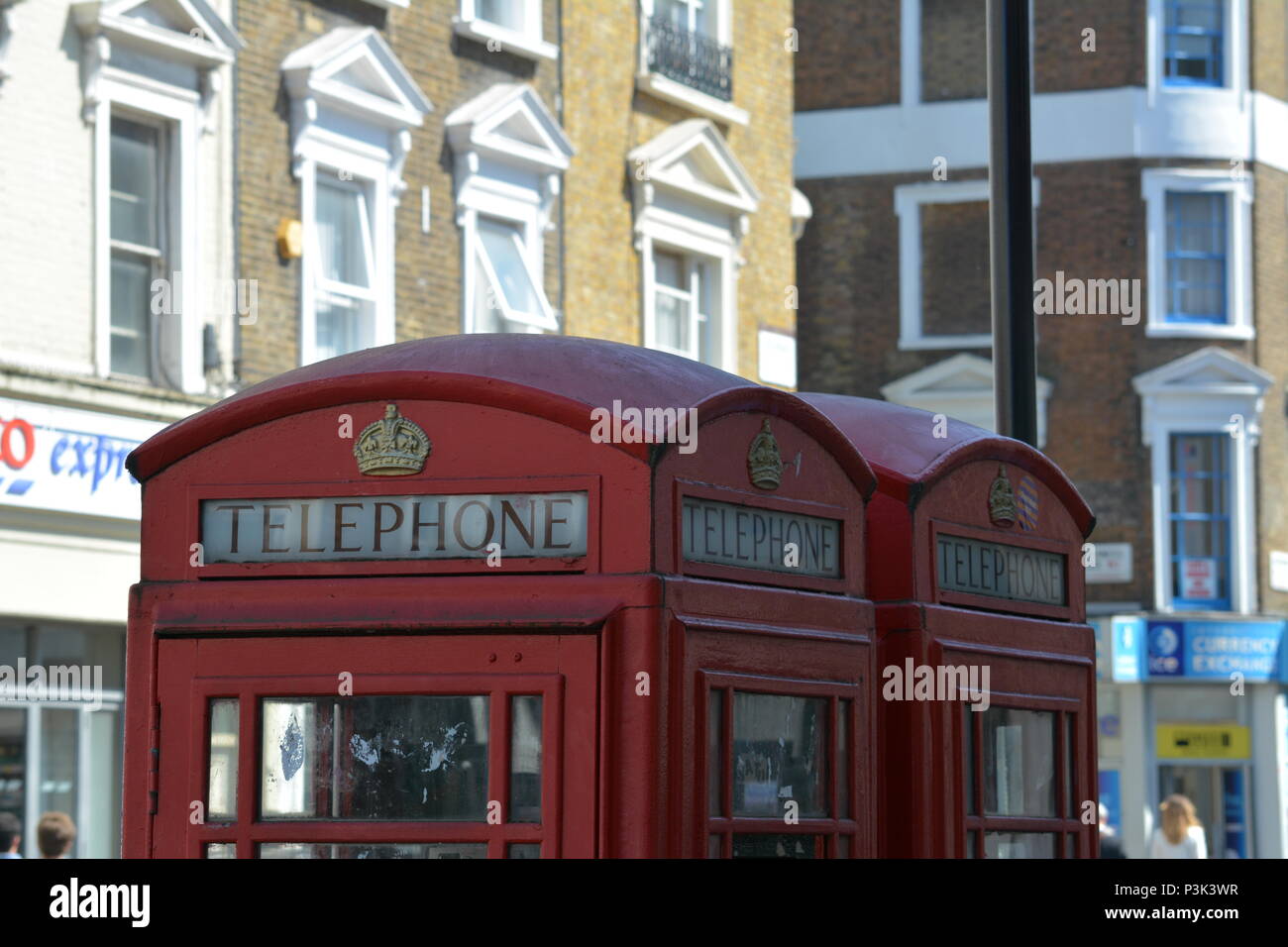 The iconic red Telephone booths in London, England, United Kingdom ...