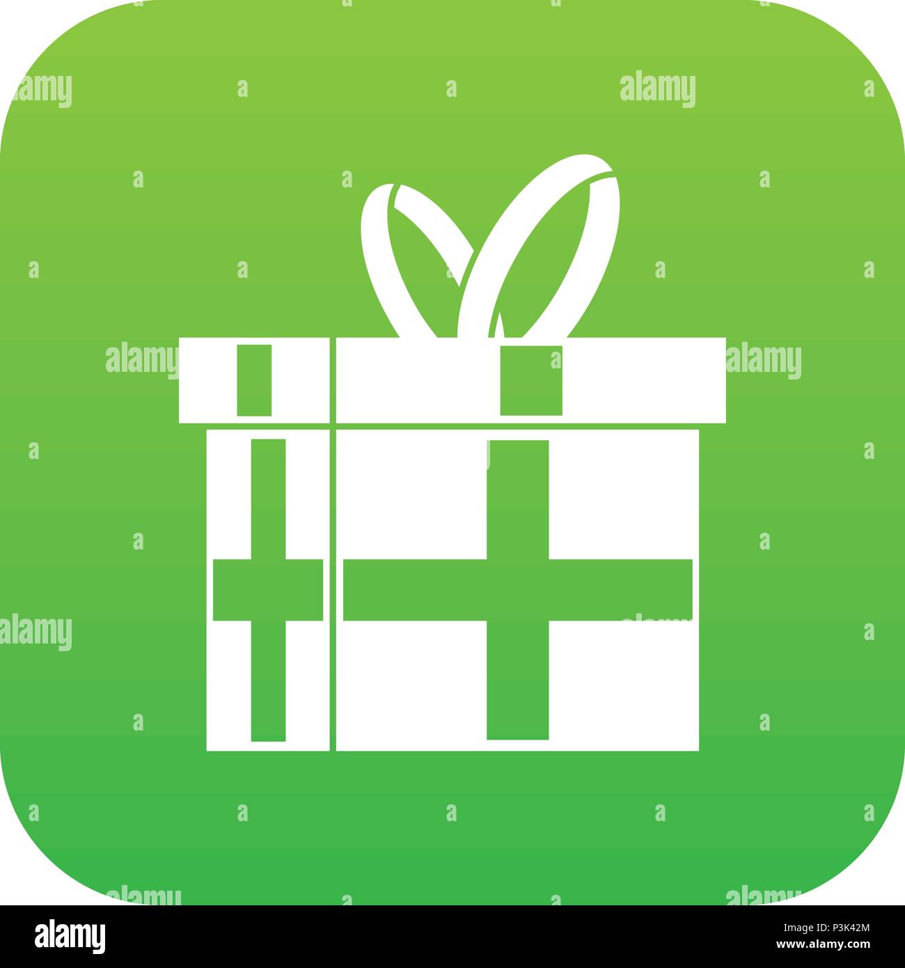 Gift in a box icon digital green Stock Vector Image & Art - Alamy