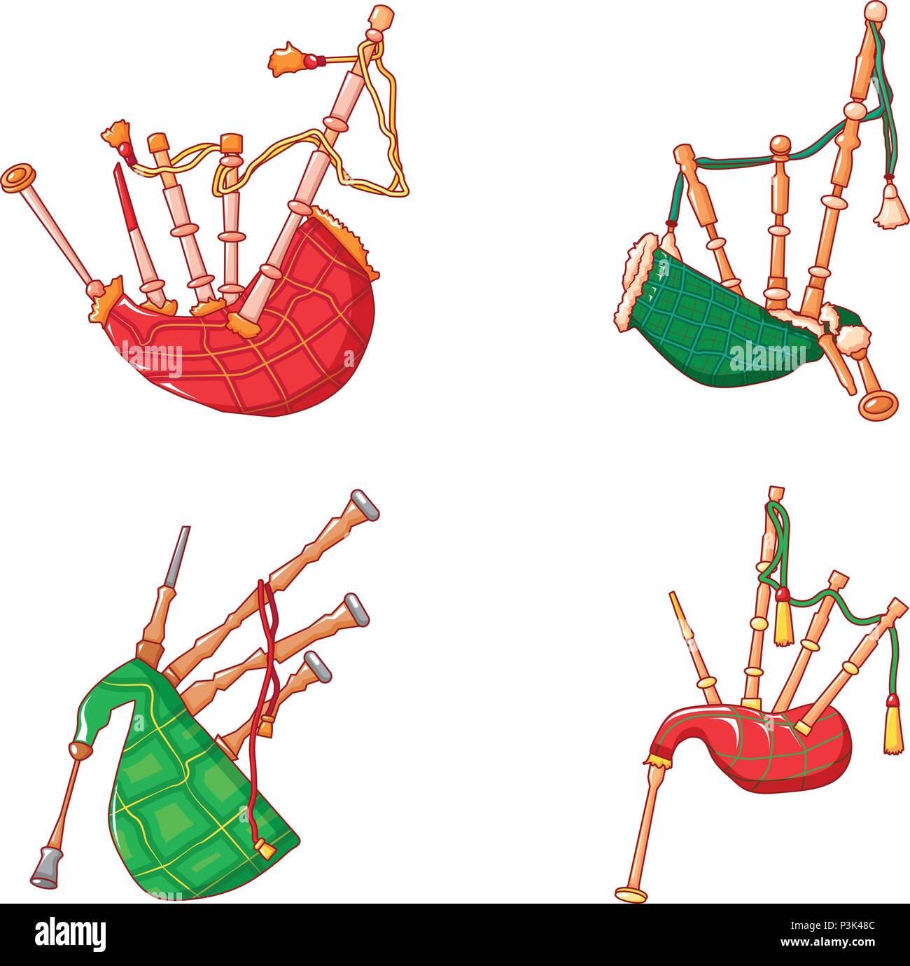 Blowing bagpiper Stock Vector Images - Alamy