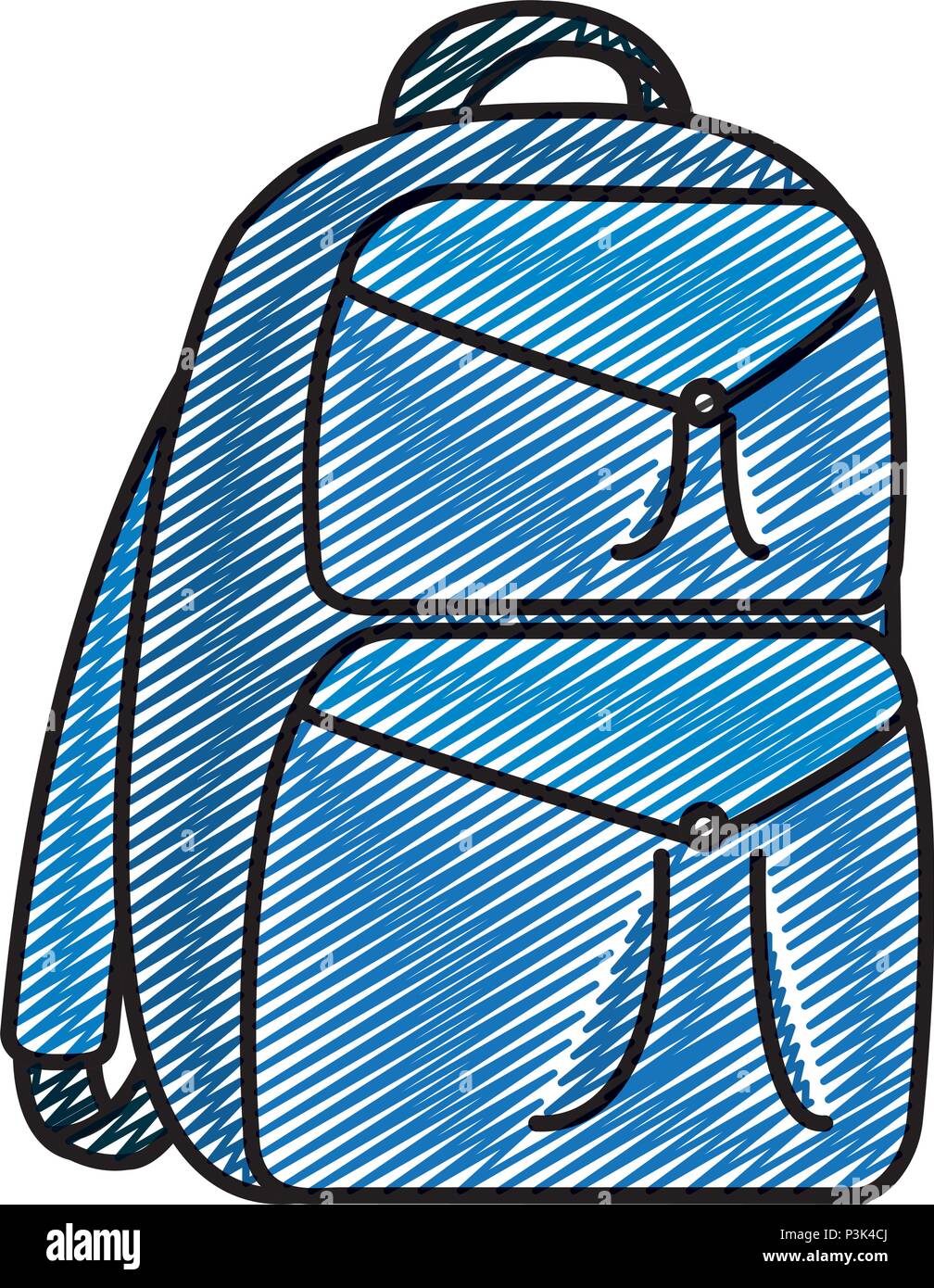 doodle backpack education school tool design Stock Vector Image & Art ...
