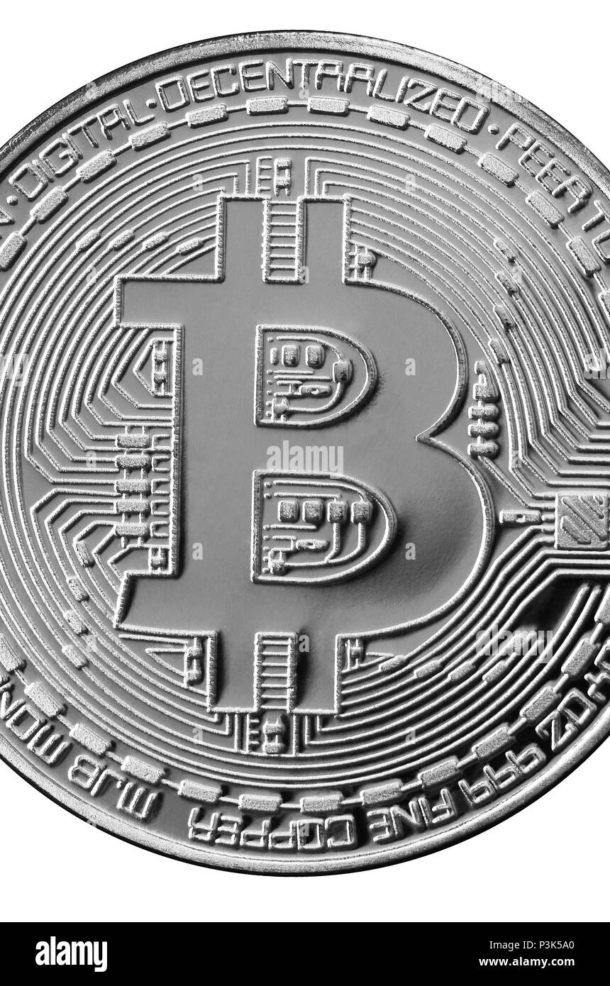 Bitcoin. Physical bit coin. Digital currency. Cryptocurrency mining ...