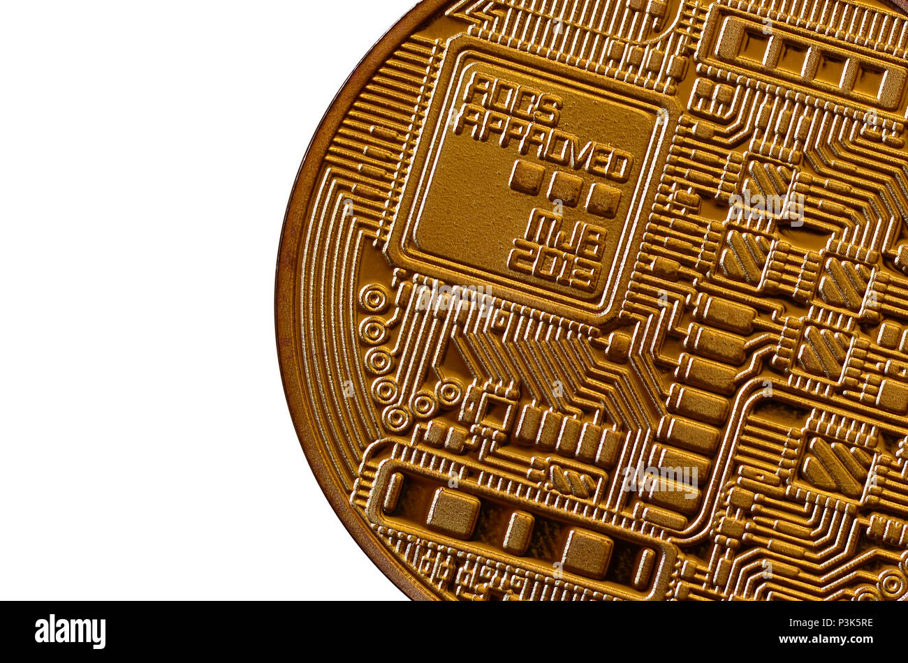 Bitcoin. Physical bit coin. Digital currency. Cryptocurrency mining ...