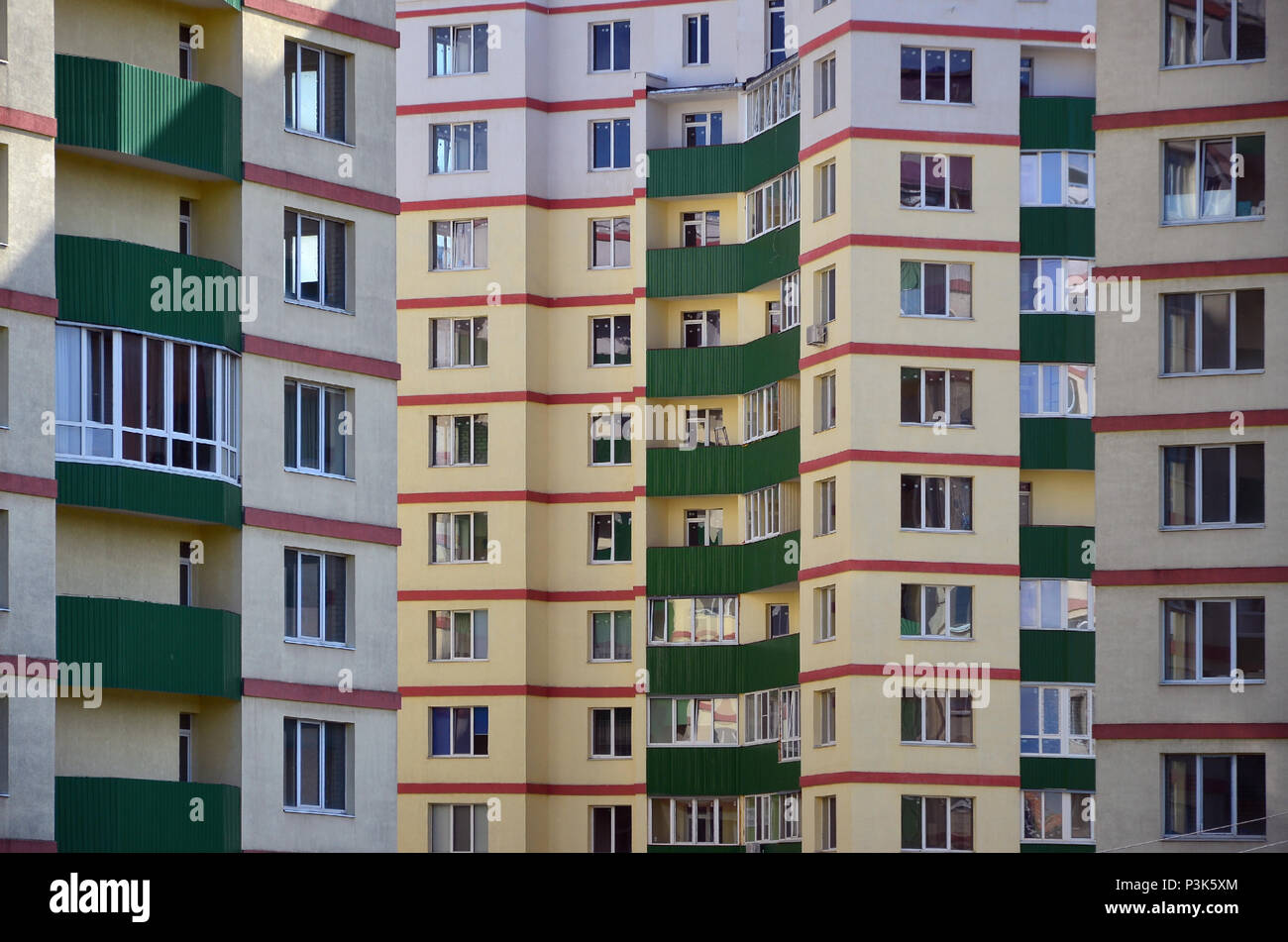 New or recently completed multi-storey residential building with ...