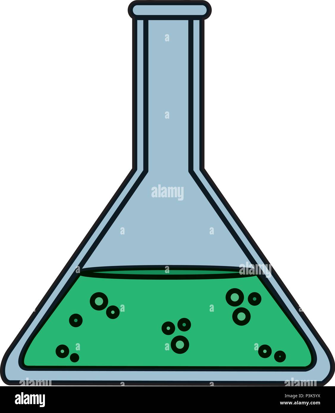 color lab erlenmeyer chemical science experiment Stock Vector Image ...