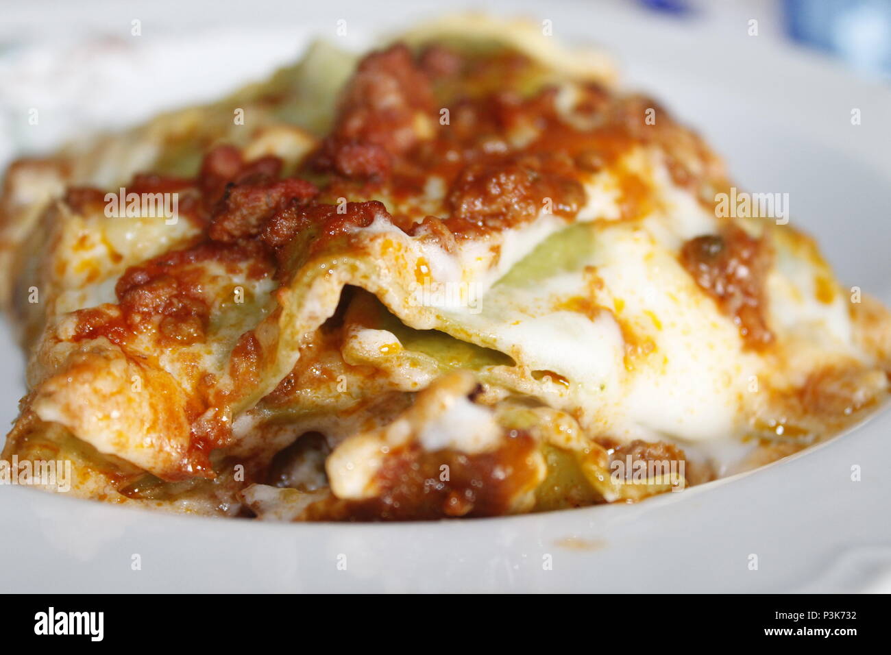 italian food, portion of traditional tasty lasagna Stock Photo - Alamy