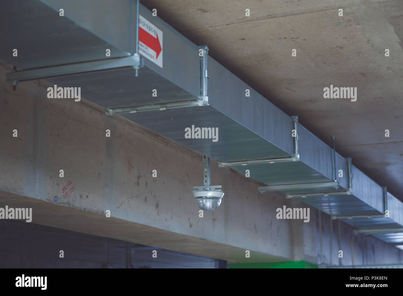 Fire exhauster in a multi-level parking building Stock Photo - Alamy