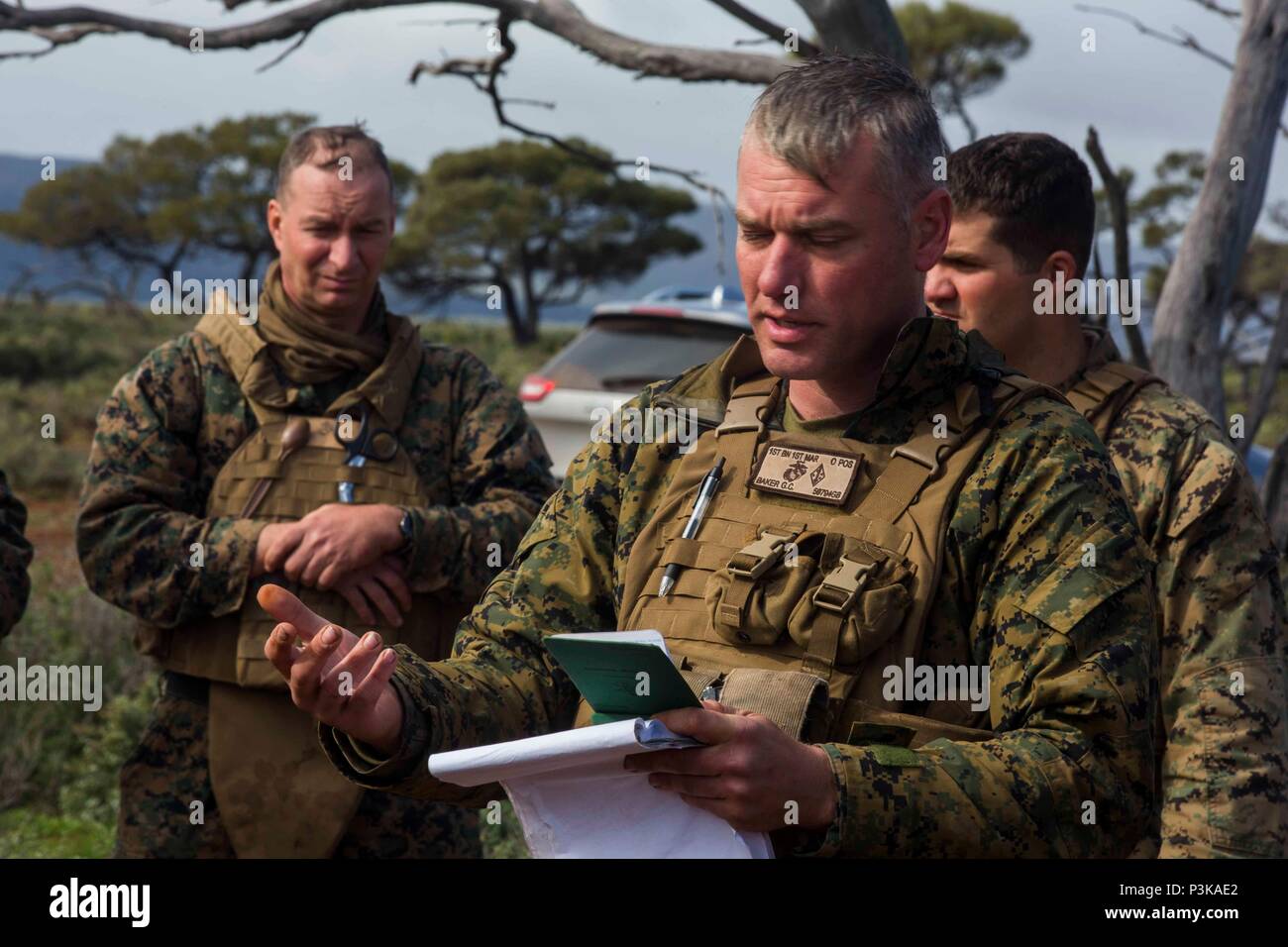 U.S. Marine Corps Gunnery Sgt. Glen C. Baker, an intelligence chief ...