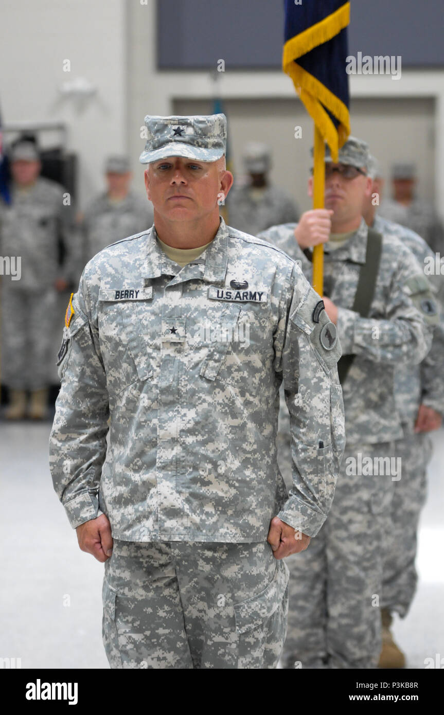 7/9/16 - U.S. Army Brig. Gen. Michael Berry stands in formation as he ...
