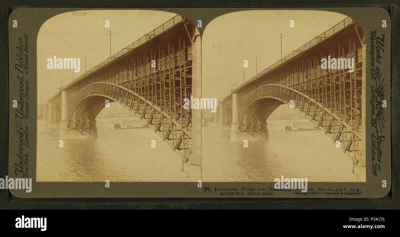 This historic photograph of the mississippi river and the bridge hi-res ...