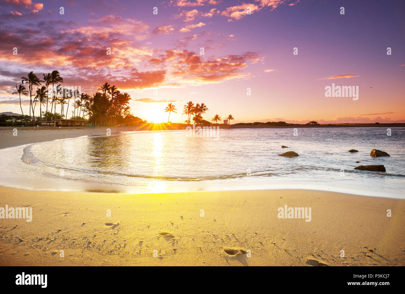 Amazing hawaiian beach Stock Photo - Alamy