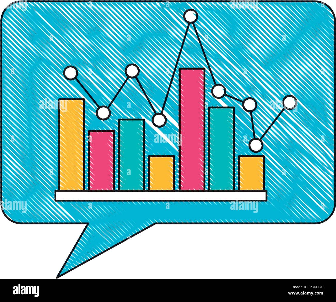 Speech Bubble Business Statistic Bar Graph Finance Vector Illustration Stock Vector Image And Art