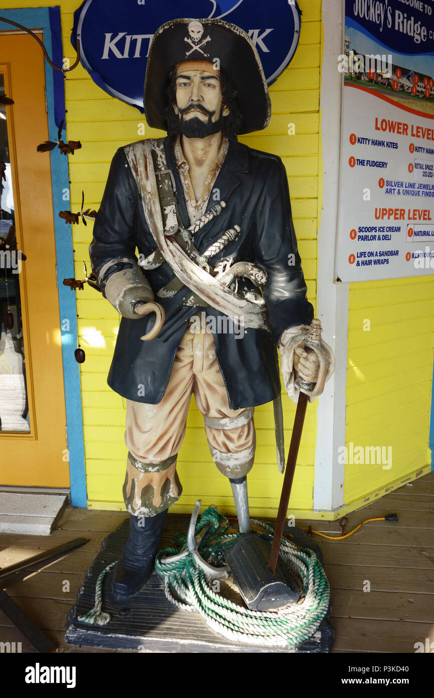 Pirate Blackbeard Statue at Kitty Hawk Sports Nags Head North Carolina ...