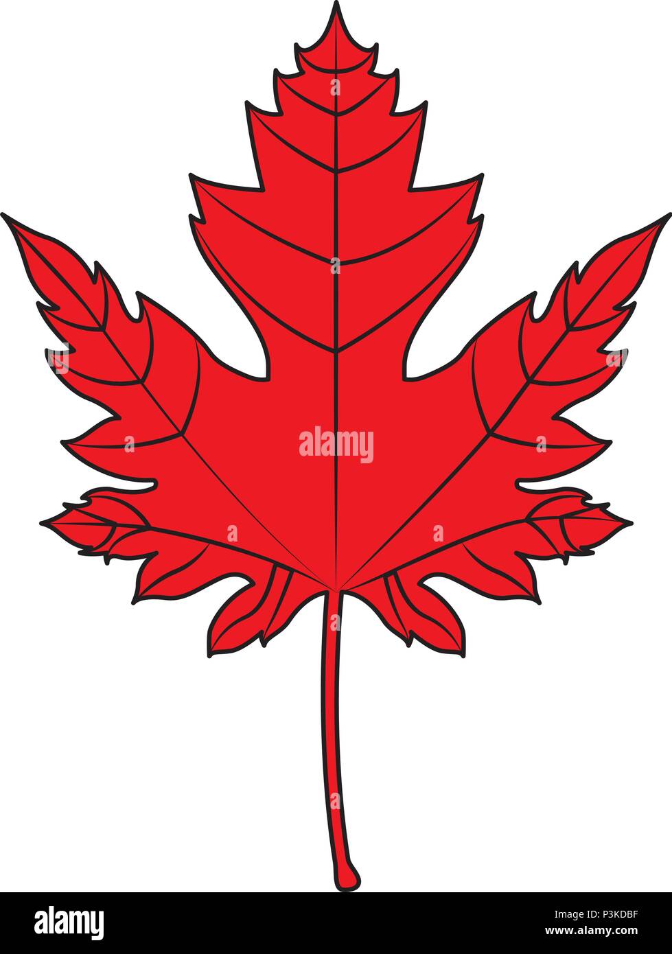 red maple leaf canadian symbol vector illustration Stock Vector Image & Art - Alamy