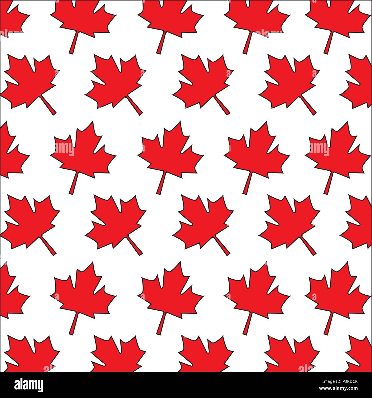 red maple leaf decoration pattern vector illustration Stock Vector ...