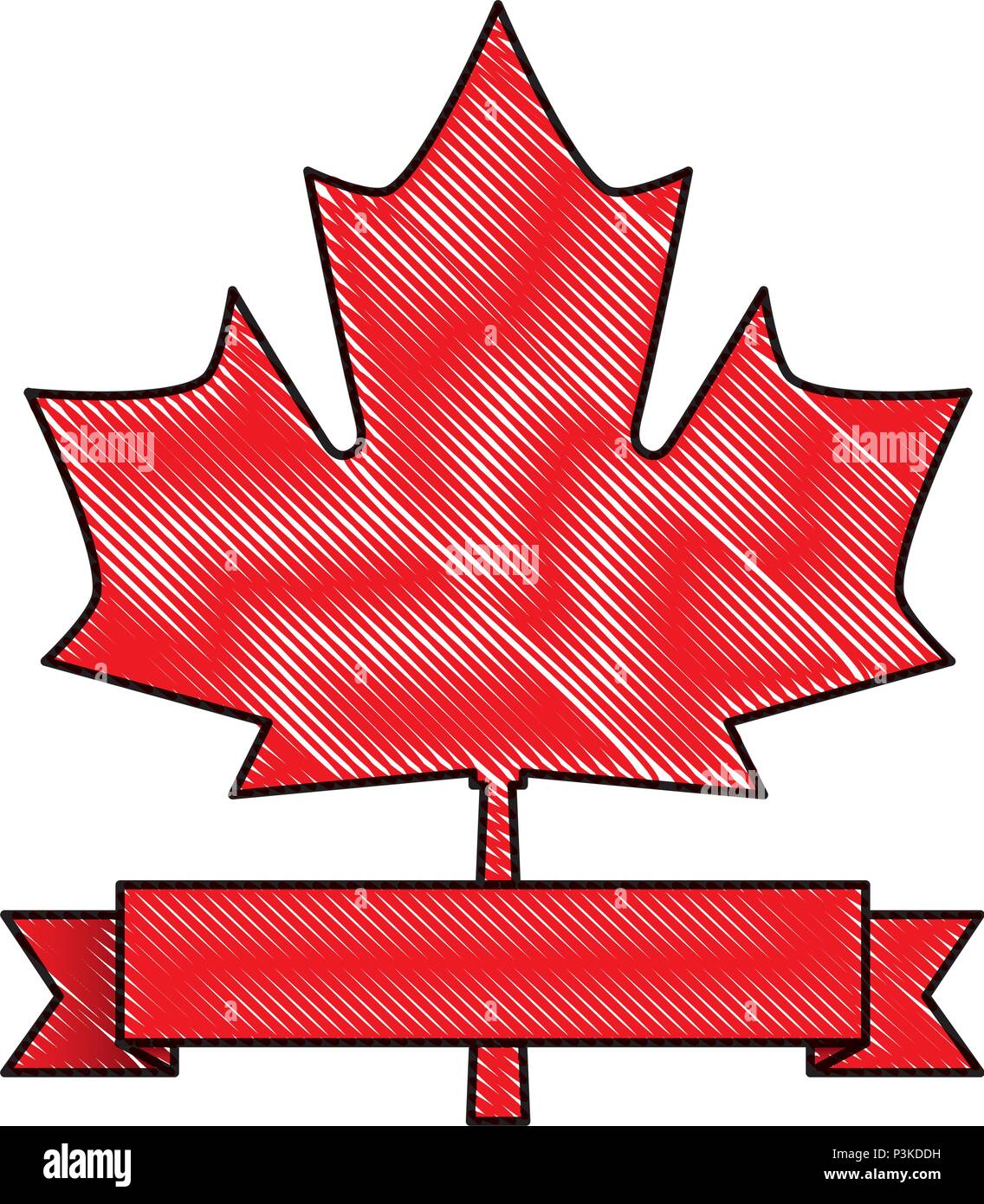 red maple leaf canadian symbol emblem vector illustration Stock Vector ...