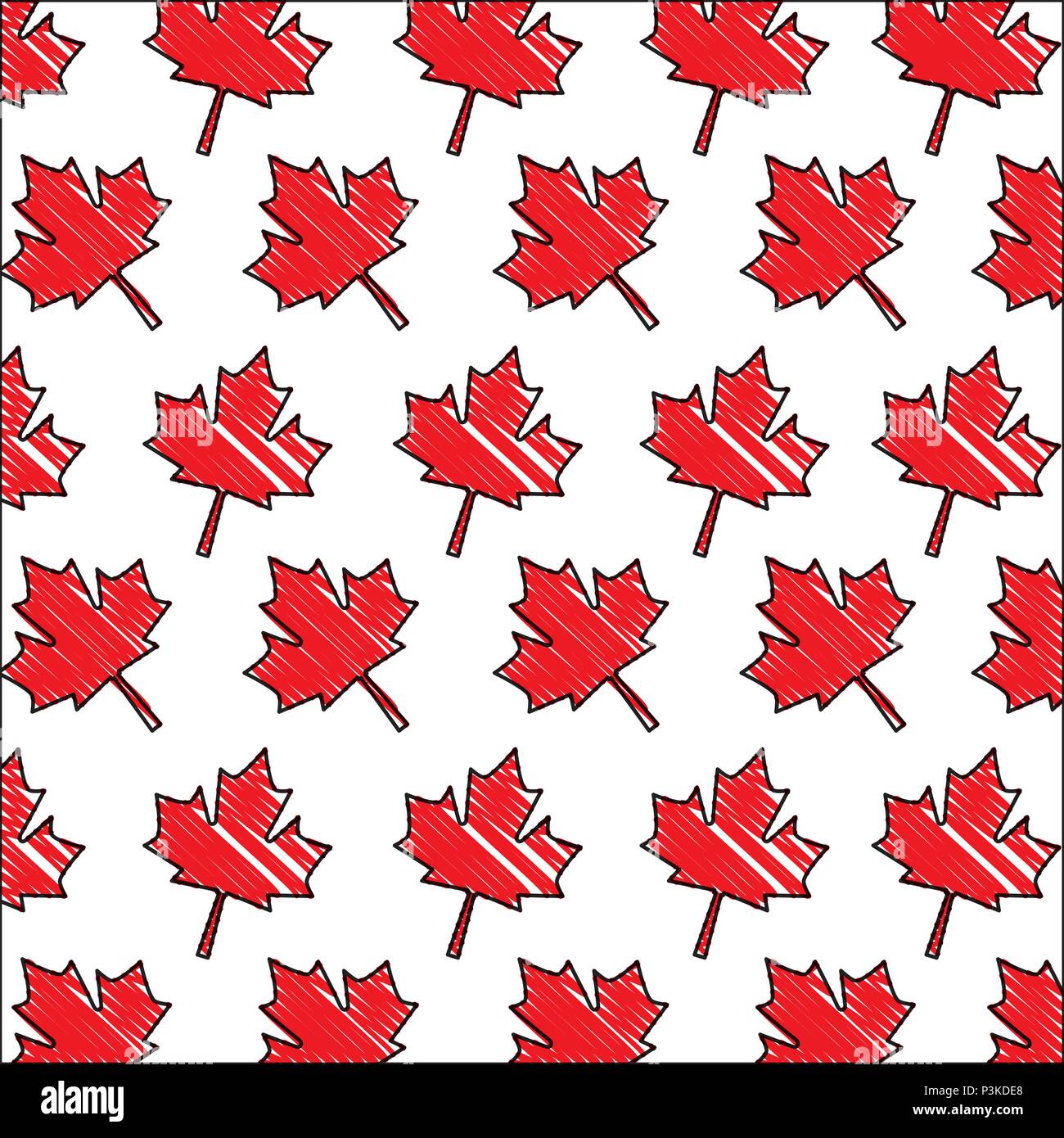 red maple leaf decoration pattern vector illustration Stock Vector ...