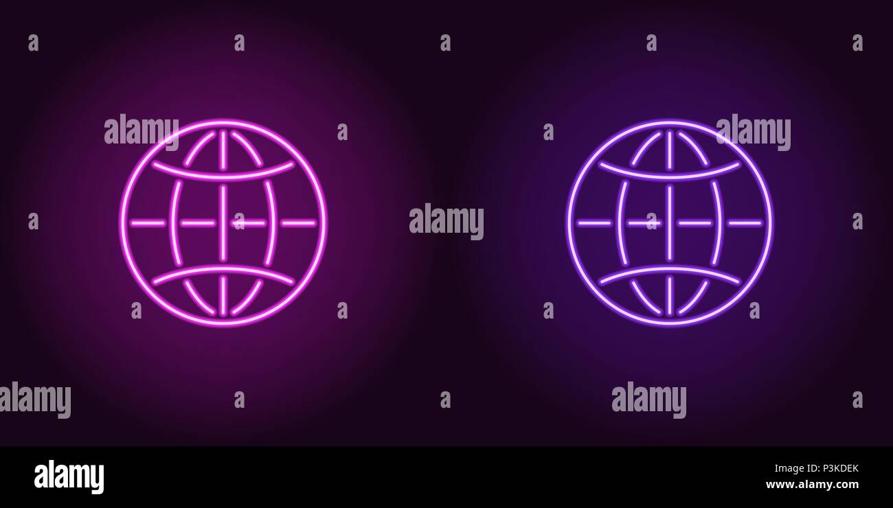 Violet world globe on Stock Vector Images - Alamy