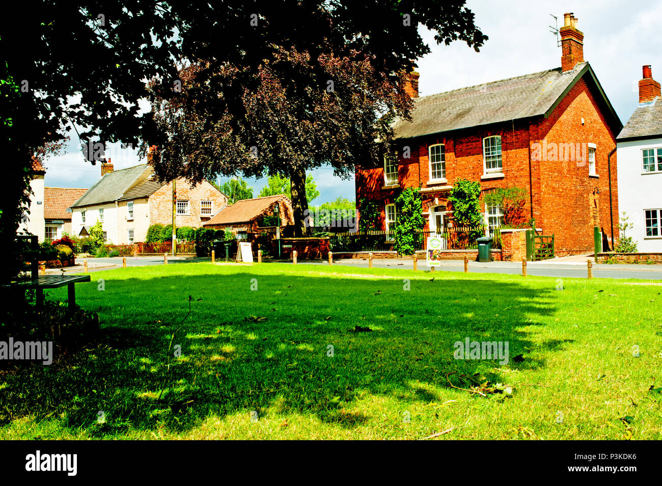 Village green, Tollerton, North Yorkshire, England Stock Photo - Alamy