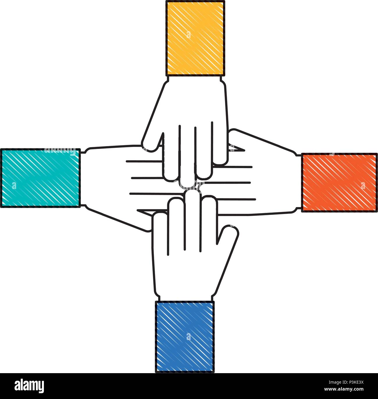 Free Art Print Of Teamwork Unity Hands Logo Teamwork Unity Hands Logo