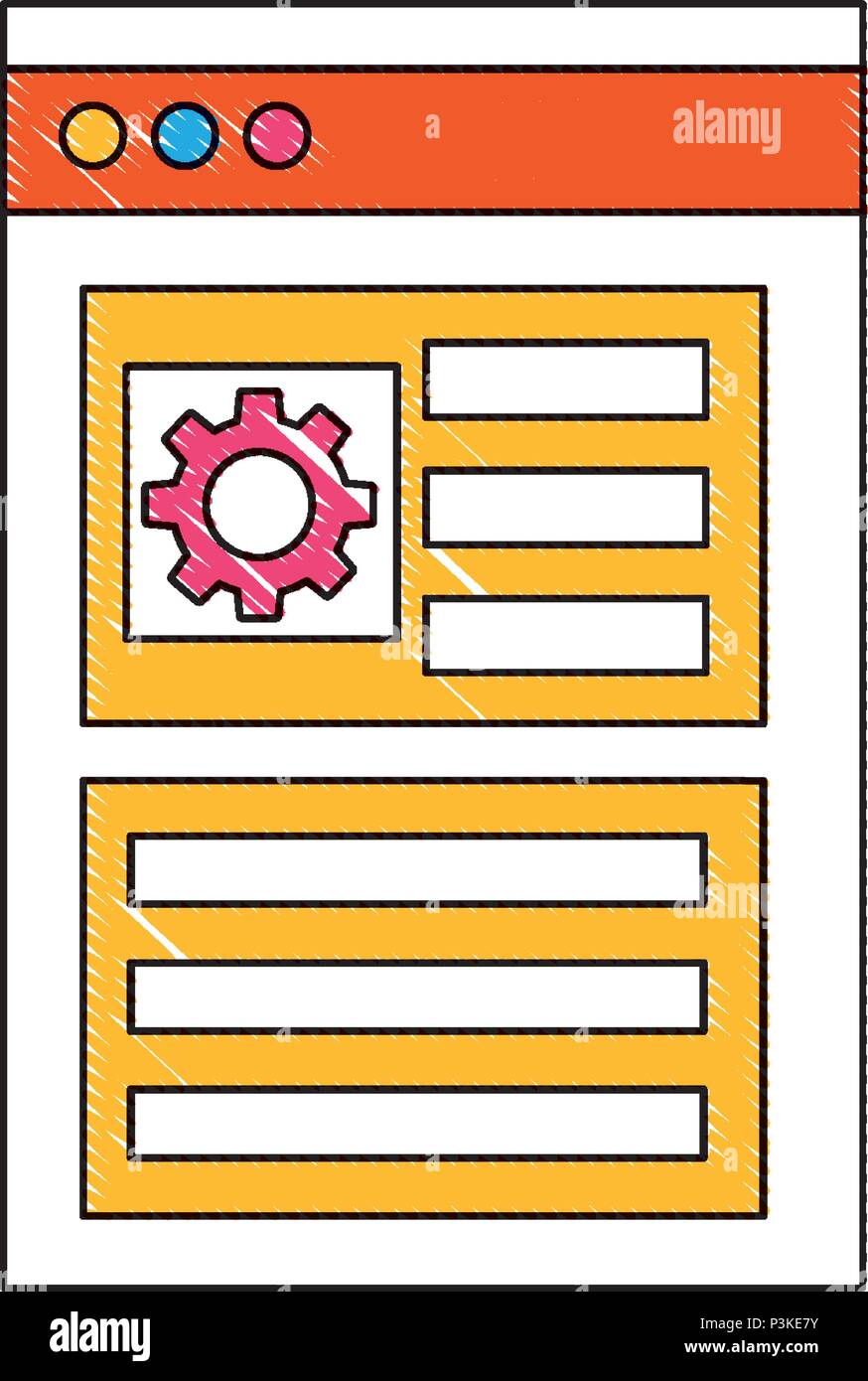 gear website page information business report vector illustration Stock ...