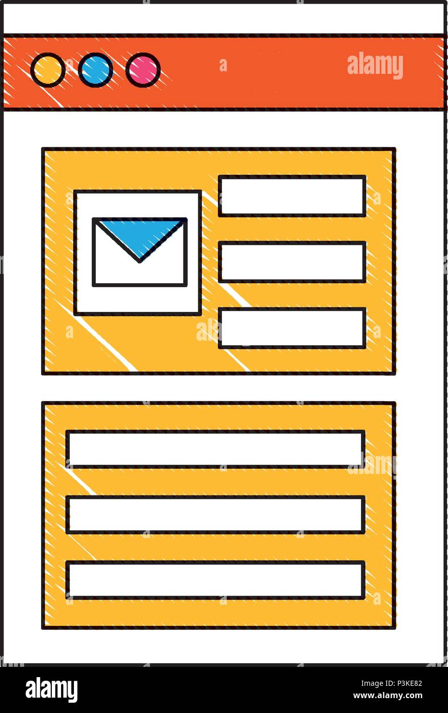 email website page information business report vector illustration ...