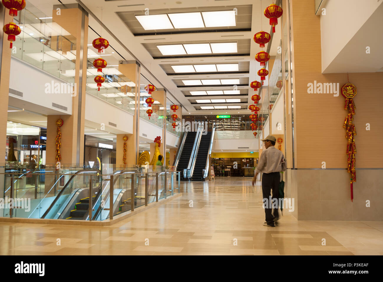 Yangon, Myanmar, view of the new Sule Square shopping mall Stock Photo ...