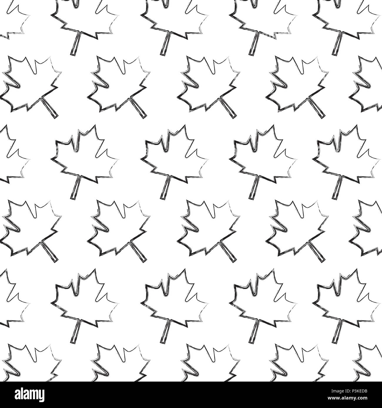 natural maple leaf decoration pattern vector illustration Stock Vector ...