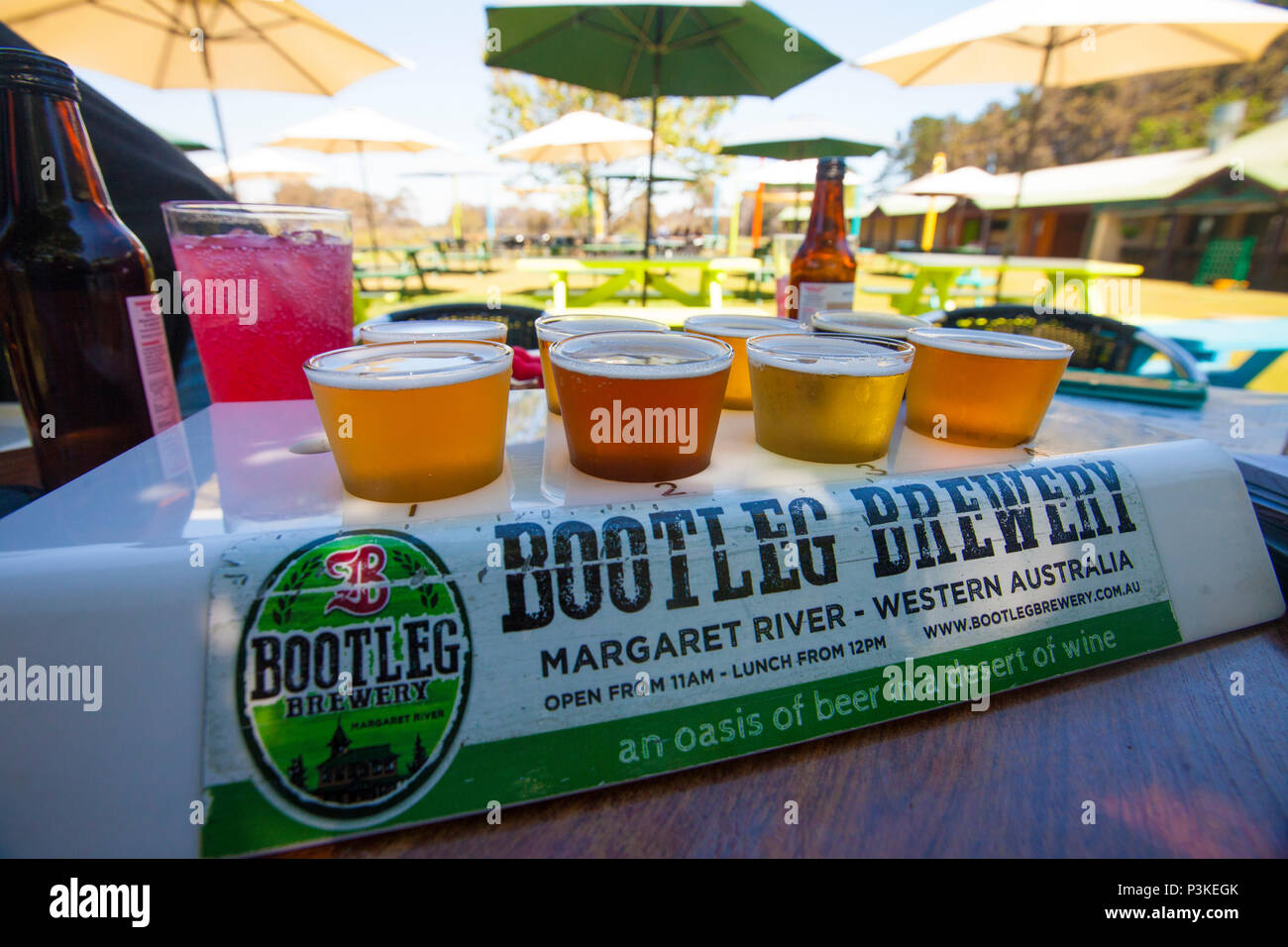 Close up of flight of beer Stock Photo - Alamy