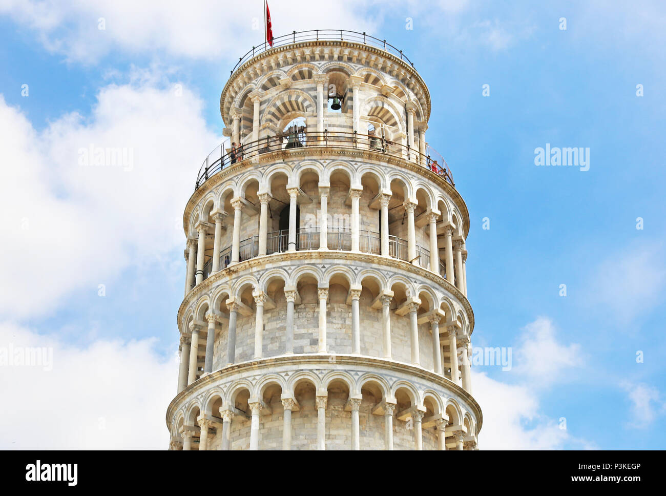 the leaning tower of Pisa Italy - famous italian landmarks Stock Photo ...