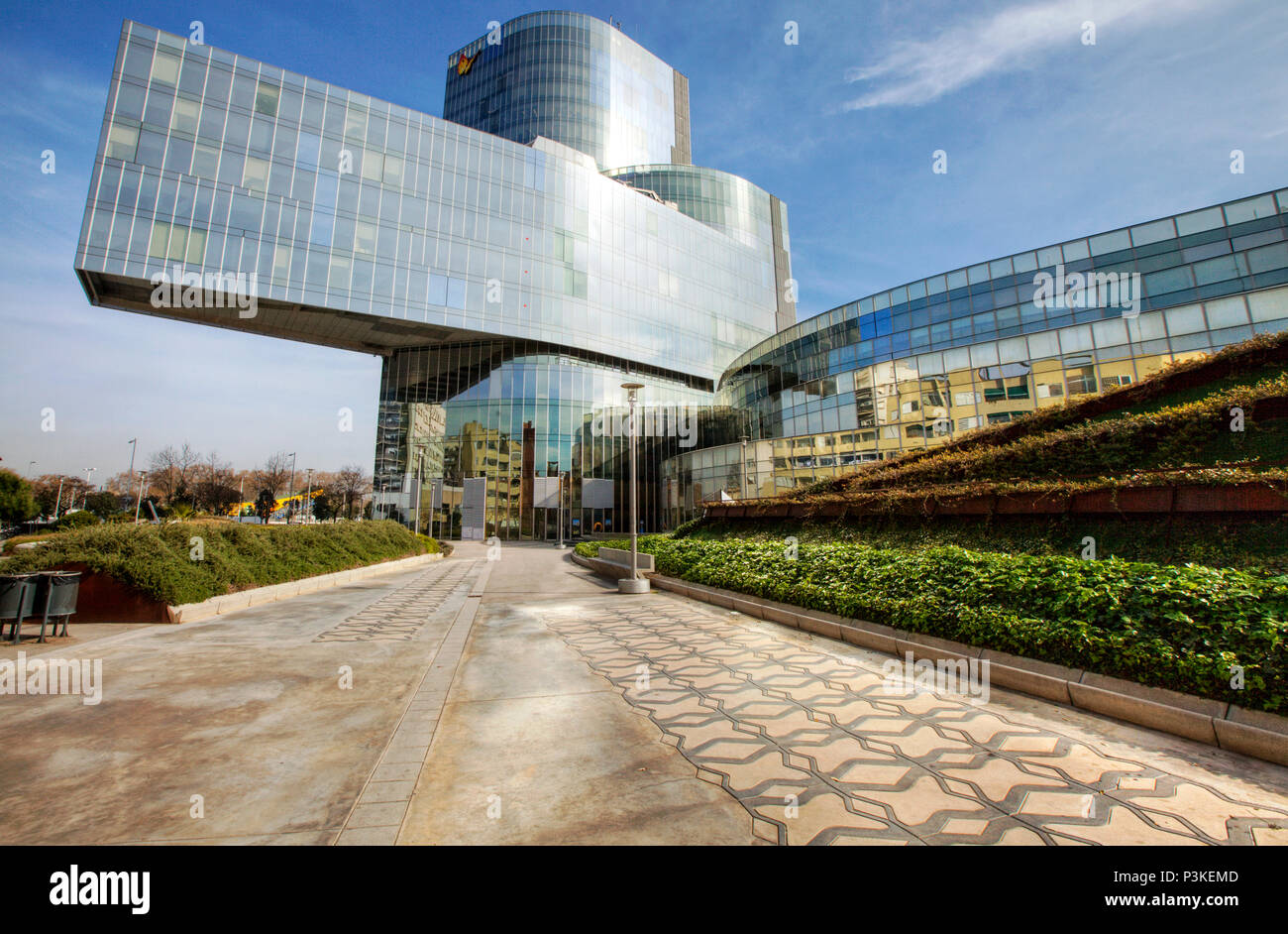 Modern office building, Barcelona, Catalonia, Spain Stock Photo - Alamy