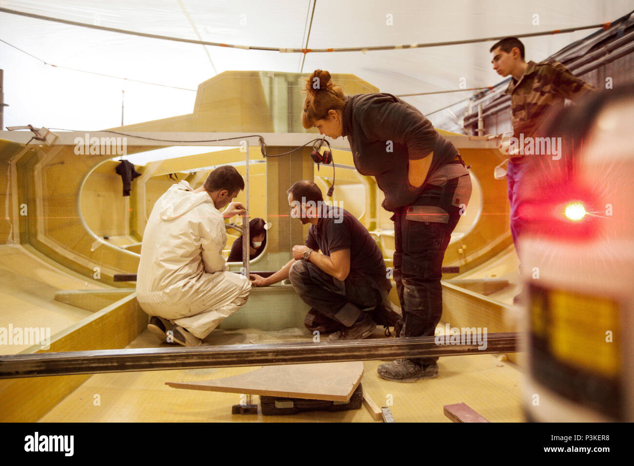 People building boat, Lorient, Brittany, France Stock Photo - Alamy