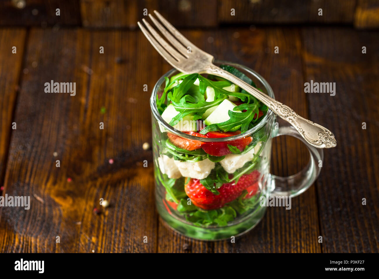 Rustic healthy vegetable salad hi-res stock photography and images - Alamy