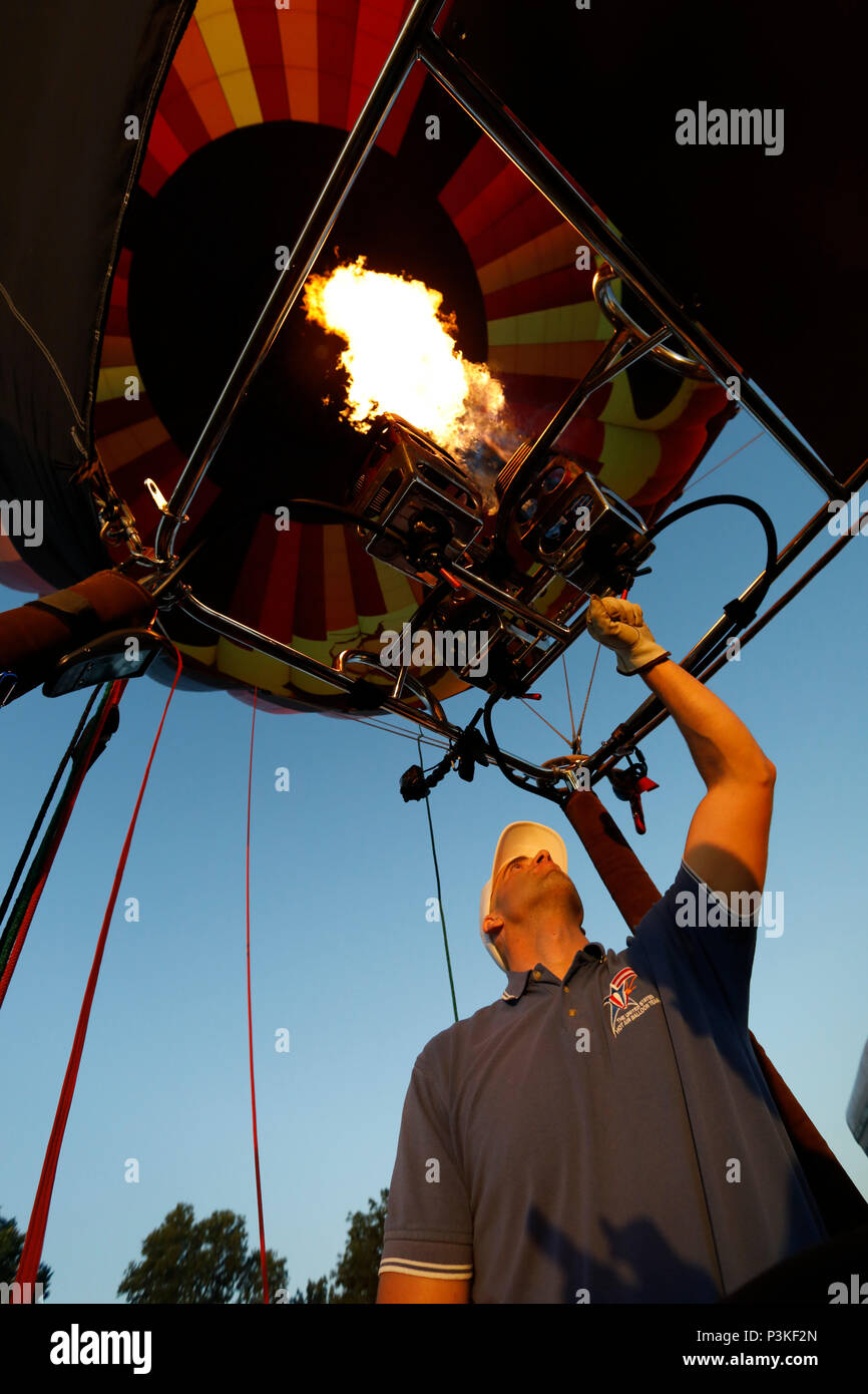 Hot air is put up in hot air balloon for release in Lancaster County ...