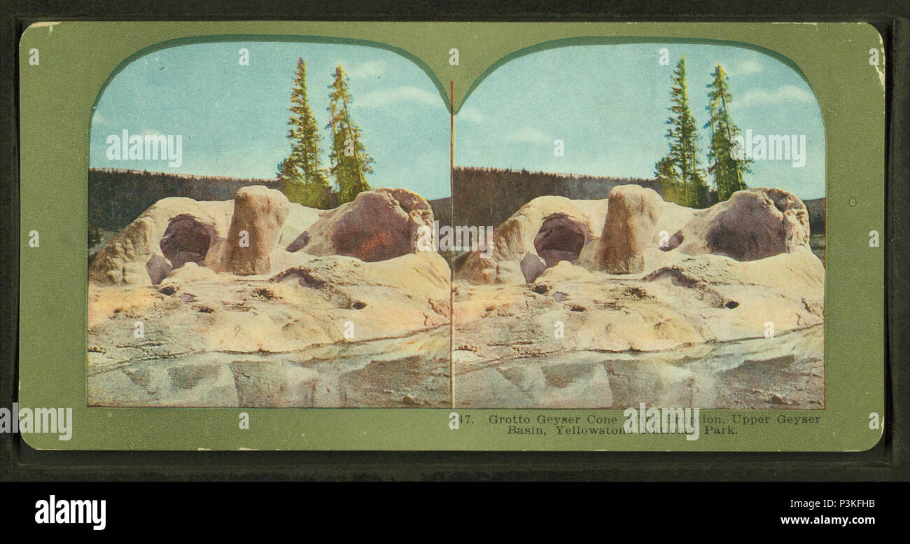 132 Grotto Geyser Cone After Eruption, Upper Geyser Basin,Yellowstone ...
