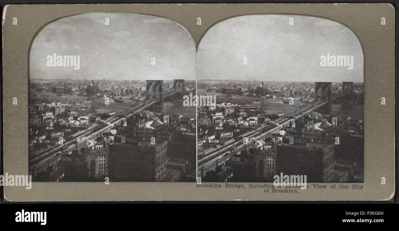Icluding a birds eye view of the city of brooklyn hi-res stock ...