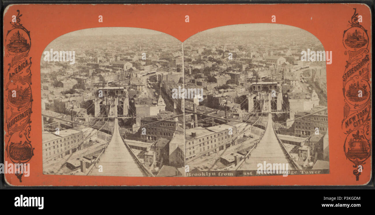 47 Brooklyn from East River bridge tower, from Robert N. Dennis ...