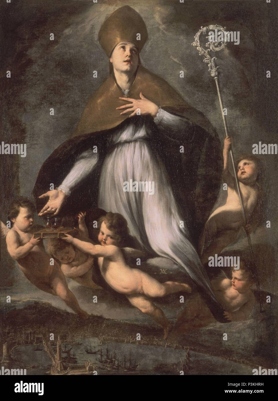 EL TRANSITO DE SAN JENARO - SIGLO XVII - BARROCO ITALIANO - OLEO/LIENZO ...