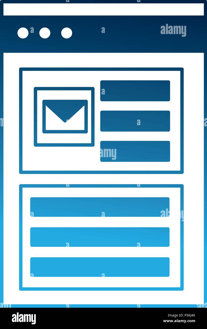 email website page information business report vector illustration neon ...