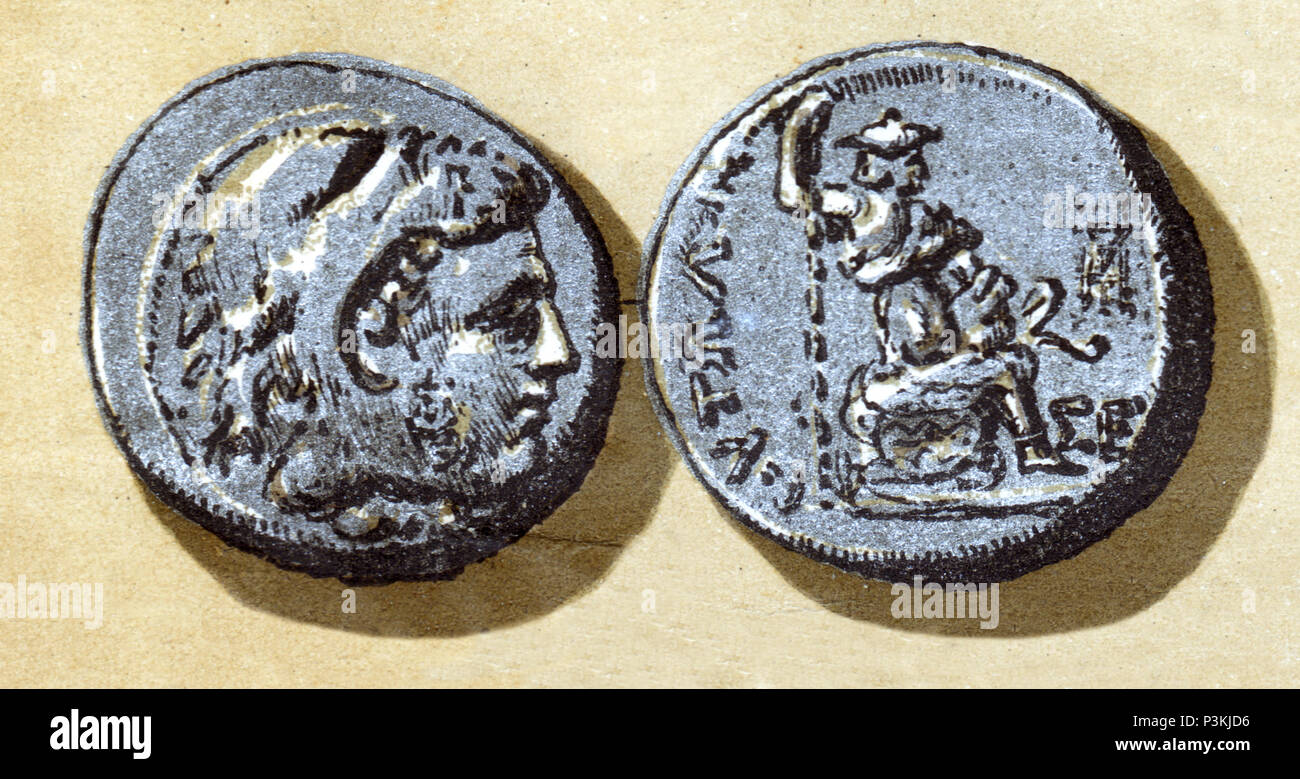 Ancient Greek coin Stock Photo - Alamy