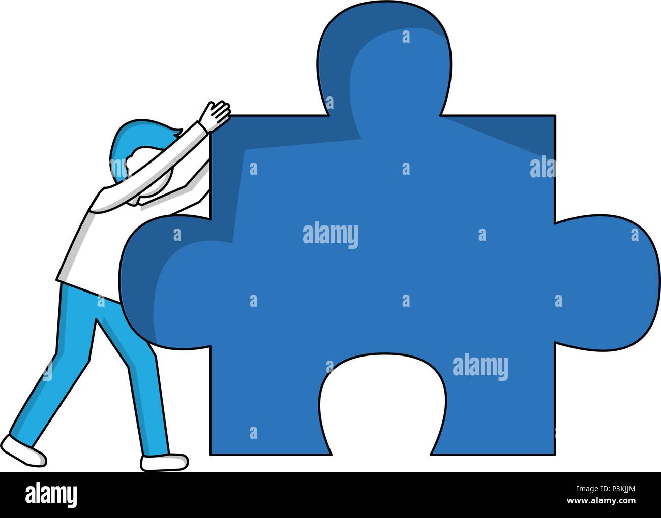 Man divided illustration Stock Vector Images - Alamy