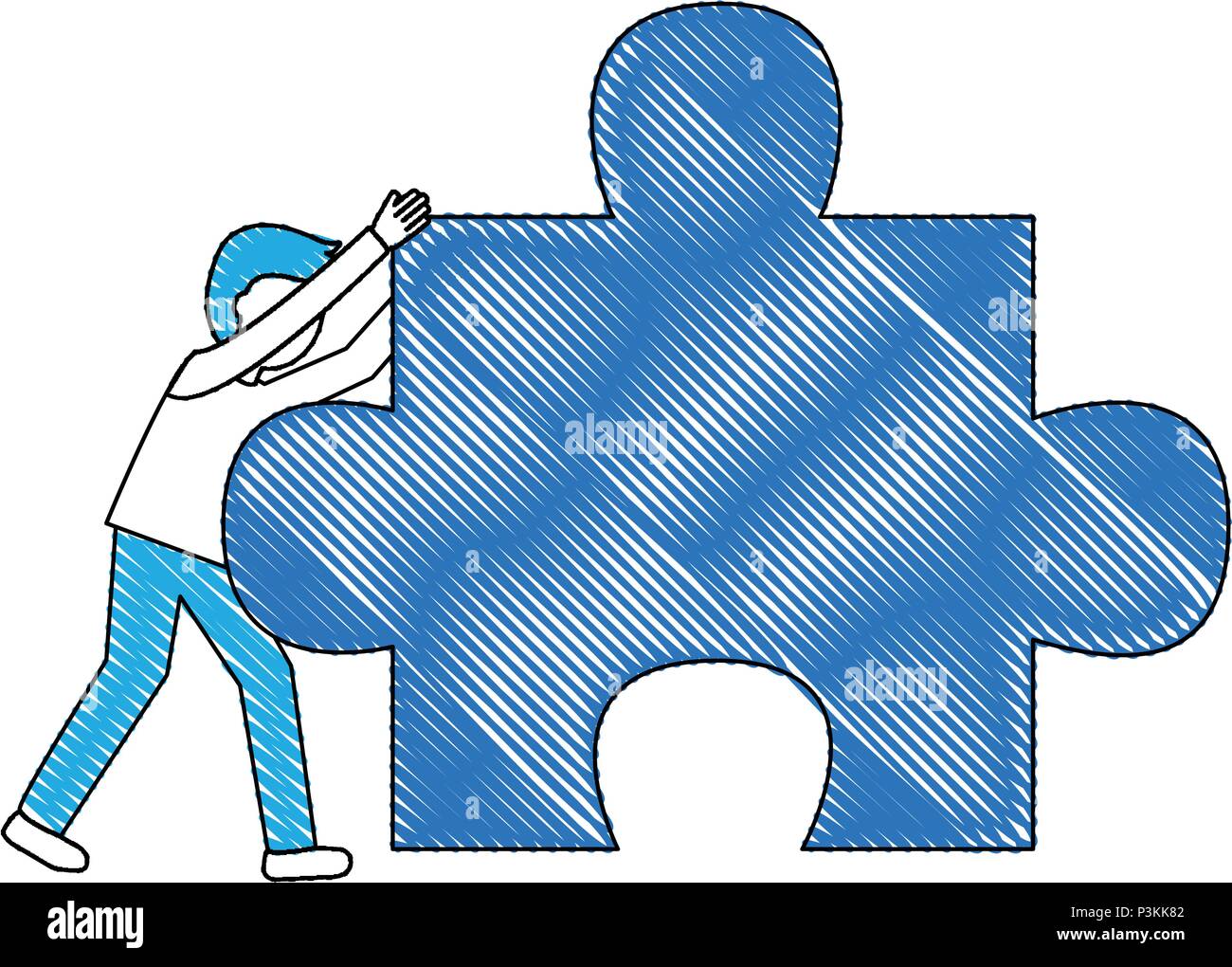 Man divided illustration Stock Vector Images - Alamy