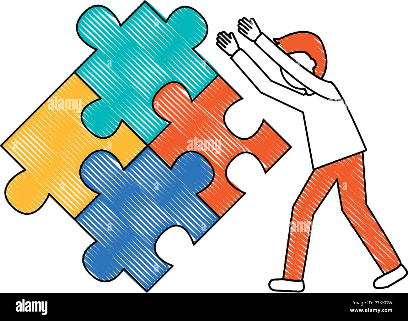 Man divided illustration Stock Vector Images - Alamy