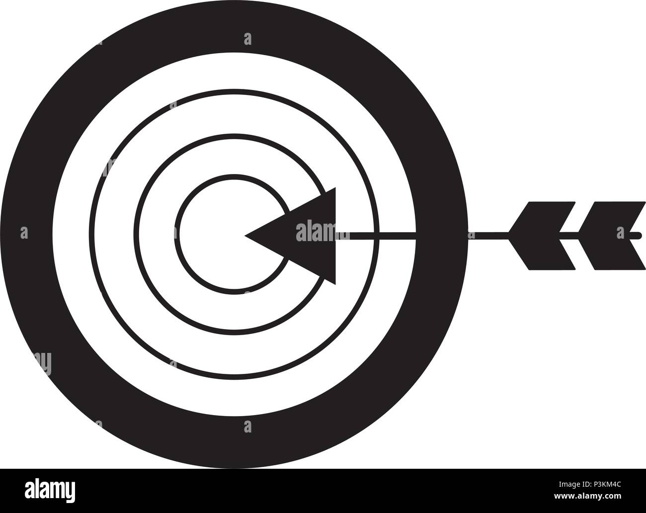 business target arrow strategy metaphor vector illustration Stock ...