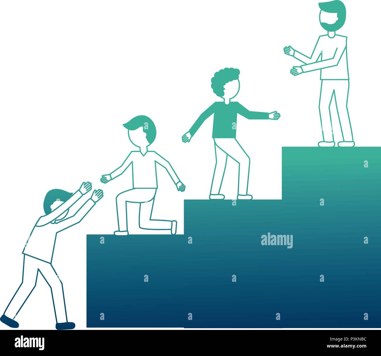 Moving forward together Stock Vector Images - Alamy